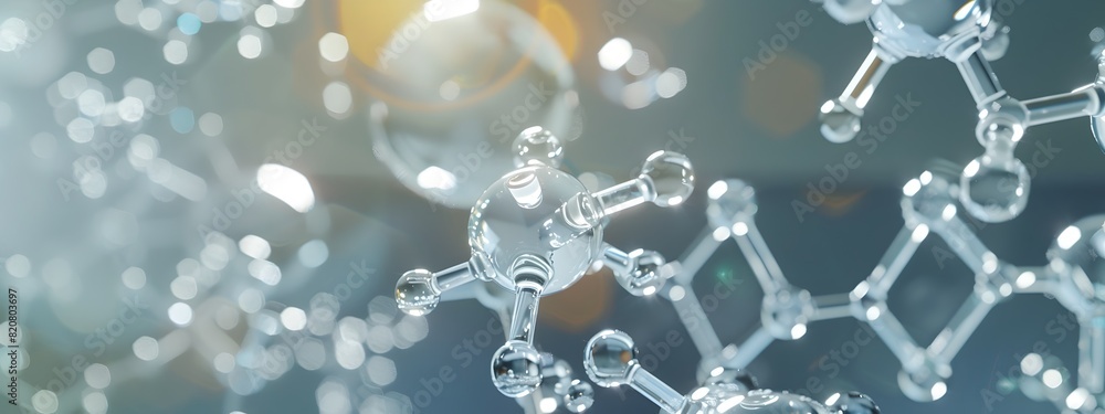 D Molecular Model of a Complex Organic Compound A Dance of Atomic ...