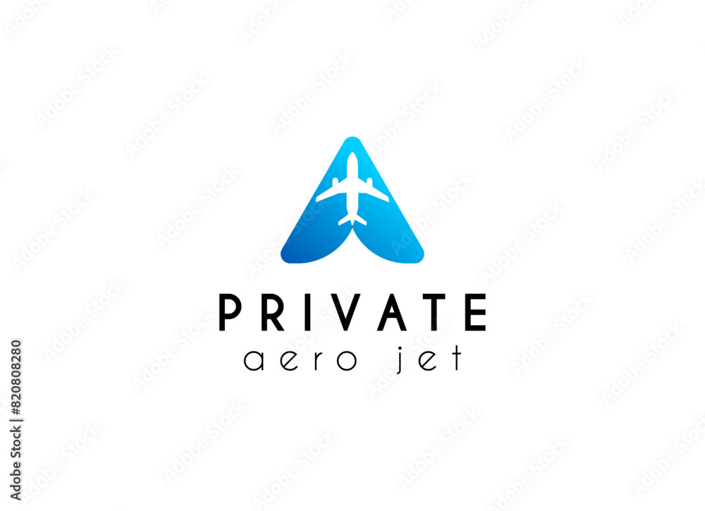 Sky aviation private jet logo design. Minimalist airplane logo for ...