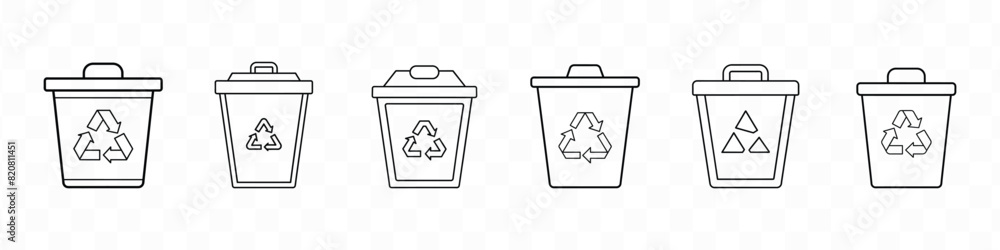 Set of trash can, Recycle, reuse icons. Recycle vector symbols ...