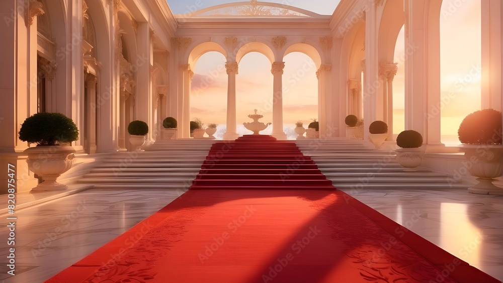 Red: Picture a grand red carpet leading up to an elegant building ...