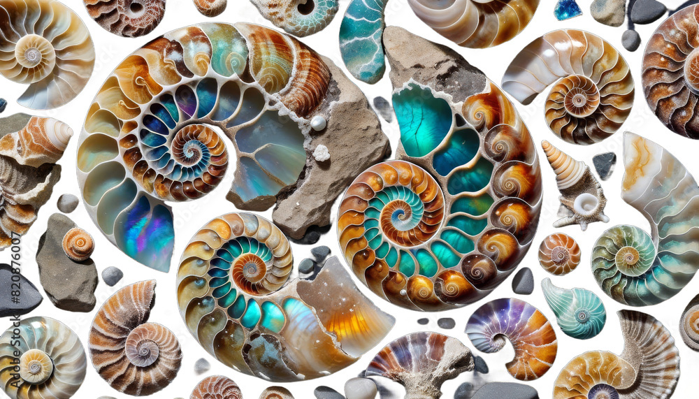 beauty prehistoric calcified texture ancient spirals surface sea ...