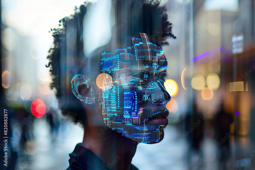 AI creating hyper-realistic deepfakes visualized Stock Photo | Adobe Stock