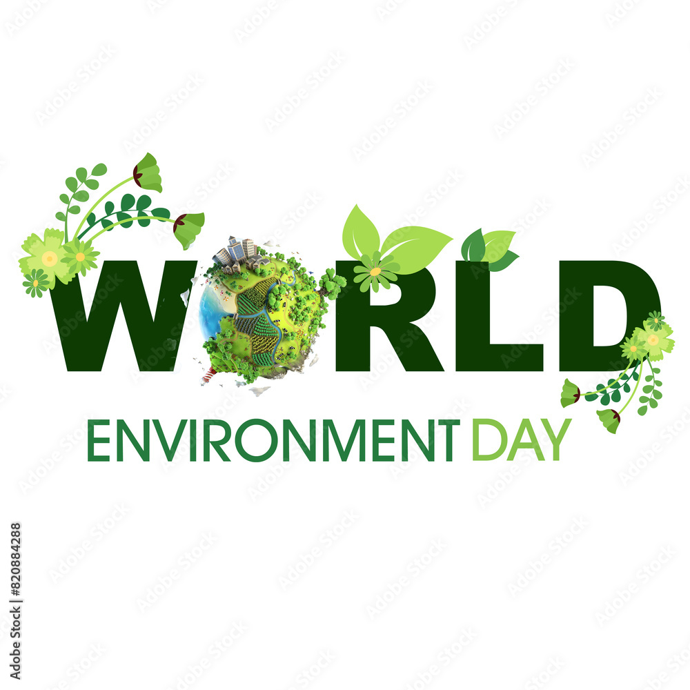 world environment day with earth, levees. vector illustration design ...