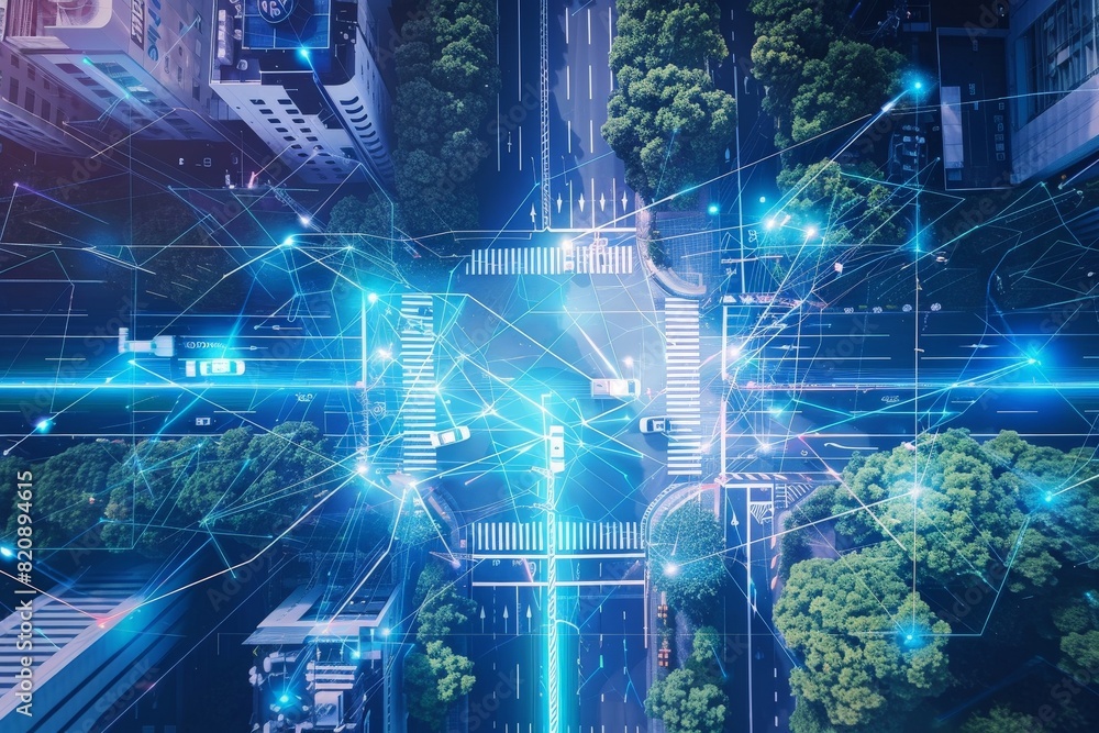 Generative AI illustration of vivid depiction of a high-tech AI ...