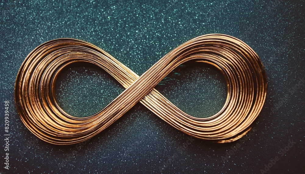 golden infinity symbol sign on glowing blue background world autism ...