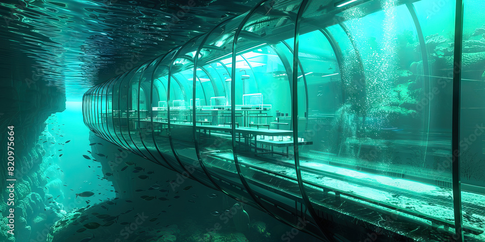Aquamarine Underwater Research Station: Showing a research station ...