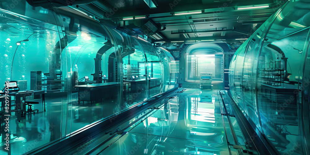 Aquamarine Underwater Research Station: Showing a research station ...