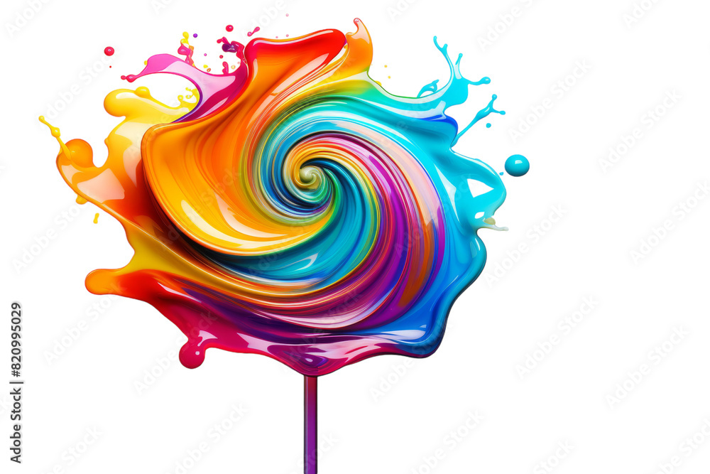 Exquisite Rainbow Swirl Candy Isolated on Transparent Background PNG ...