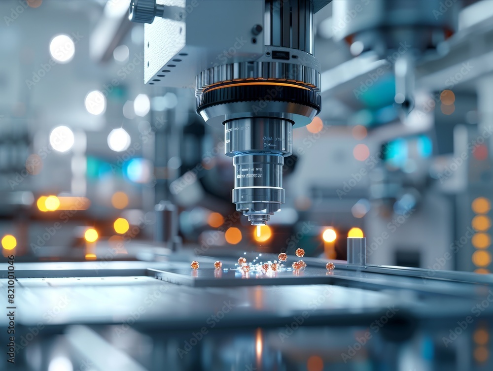 microscopic device able to manipulate matter at the atomic level, a ...