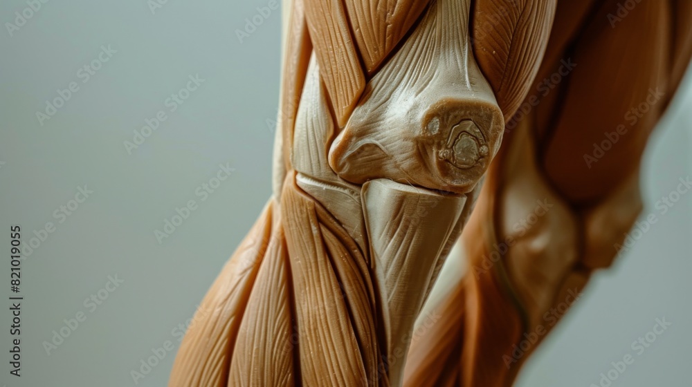 Close-up of a flexed calf muscle showing definition and veins. Stock ...