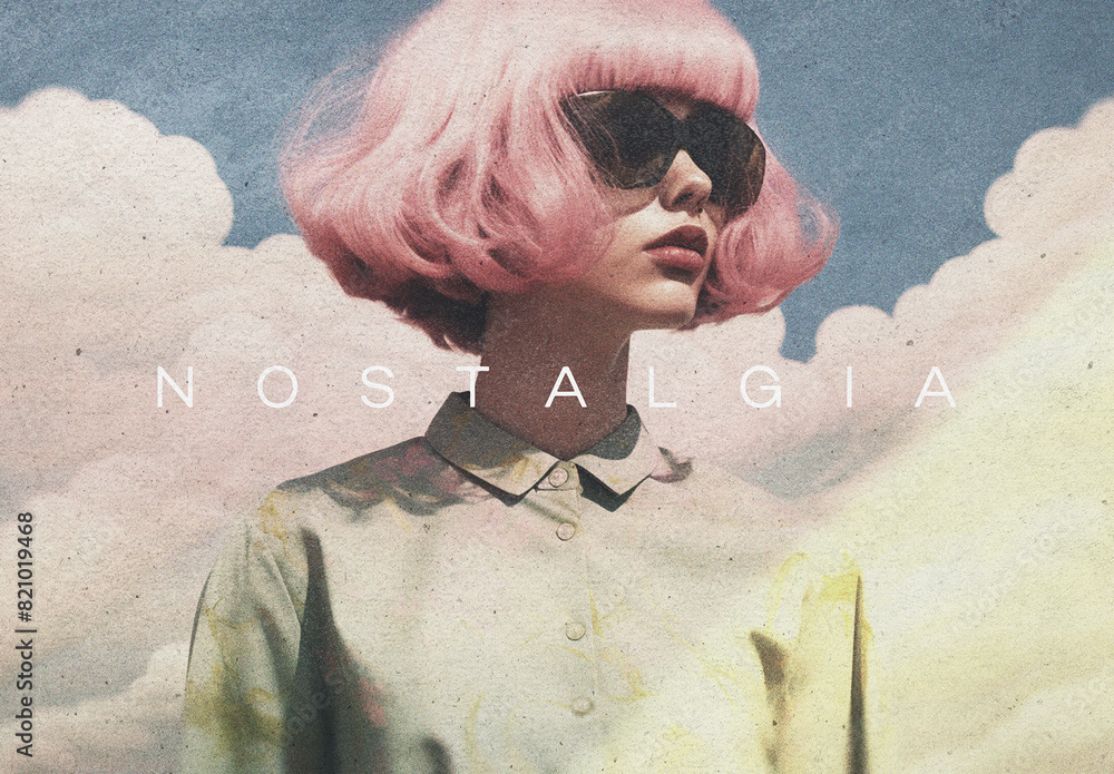 Nostalgia Photo Effect Mockup Stock Template | Adobe Stock