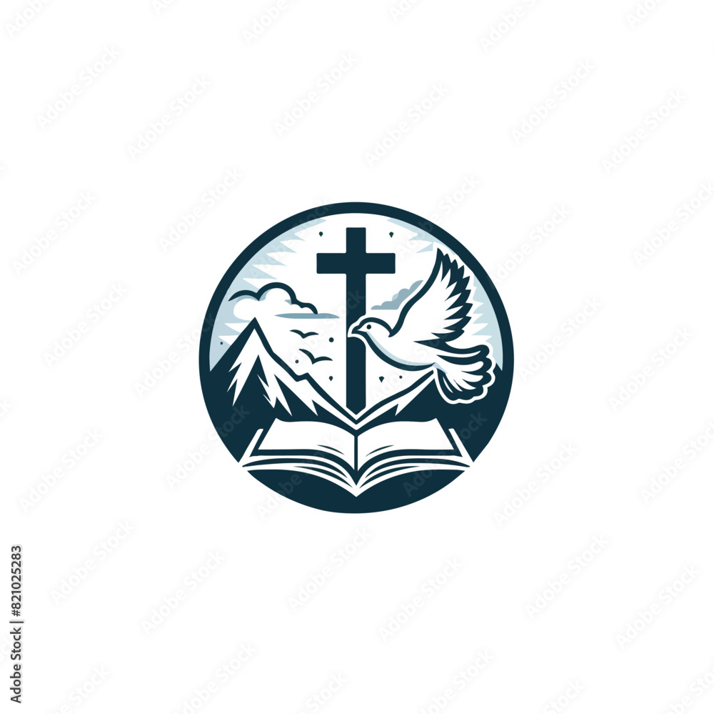 church logo, faith logo, religious logo design, bible logo Stock Vector ...