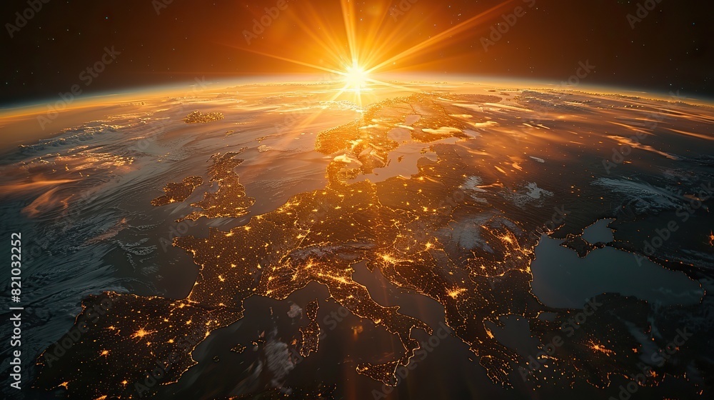 Planet Earth's western European region is depicted in stunning detail ...