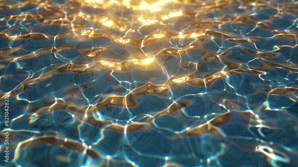 3d rendering water caustics. Texture of the water surface. Stock Illustration | Adobe Stock