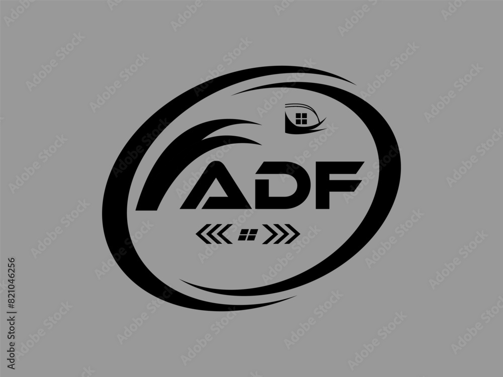 ADF letter logo design. ADF Simple and modern logo. ADF luxurious ...