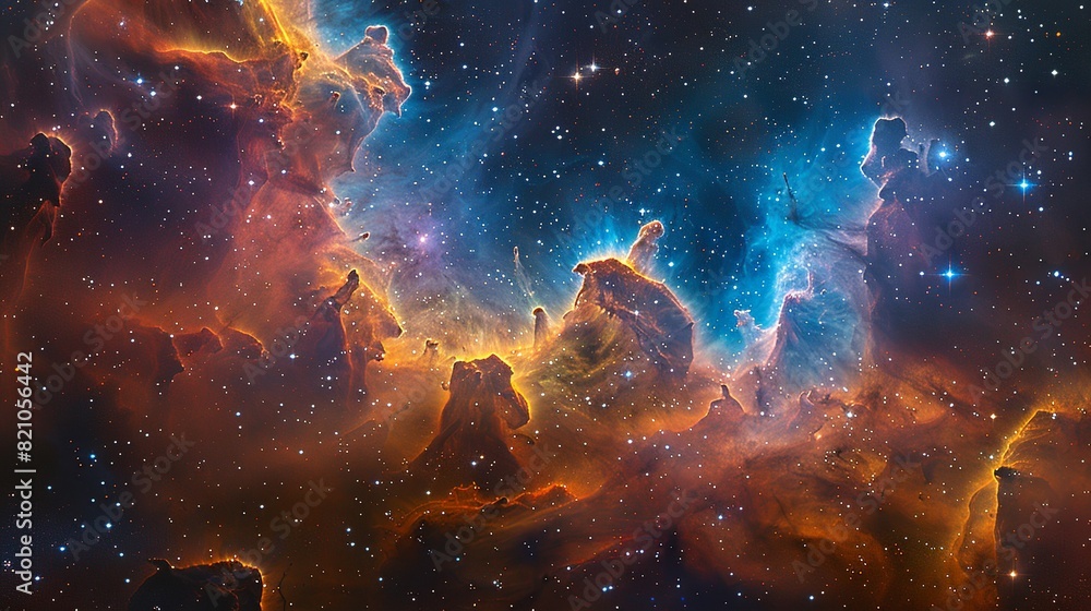 Astronomy Background, Stage featuring dynamic images of space phenomena ...