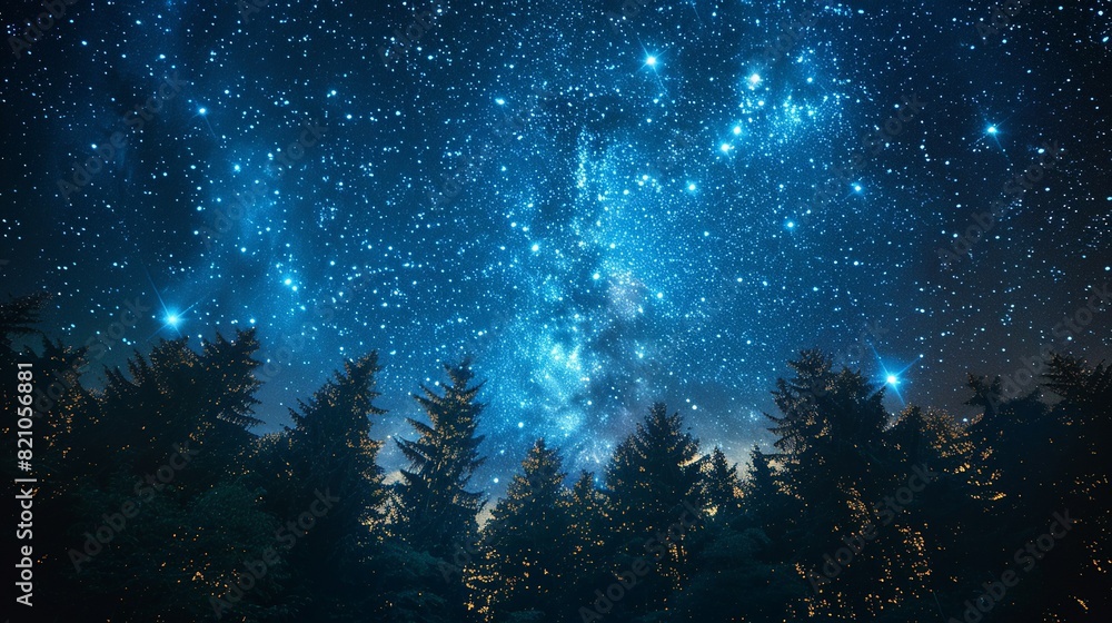 Astronomy Background, Stars shining brightly in the clear night sky ...