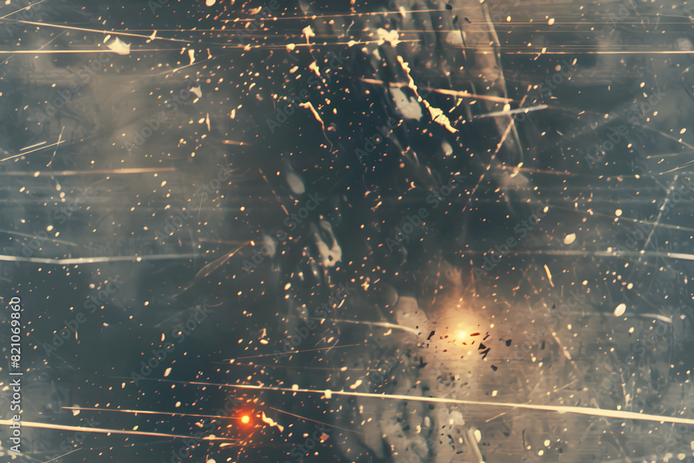 vintage distressed old photo light leaks streaks aberrations dust and ...