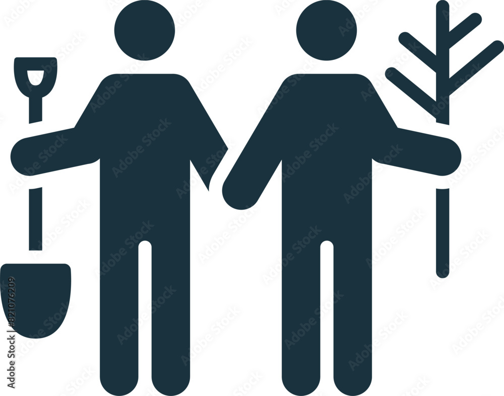 Community Involvement icon. Monochrome simple Social Responsibility ...