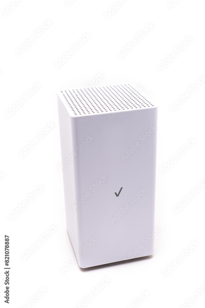White wireless internet router isolated on white background. Wireless ...