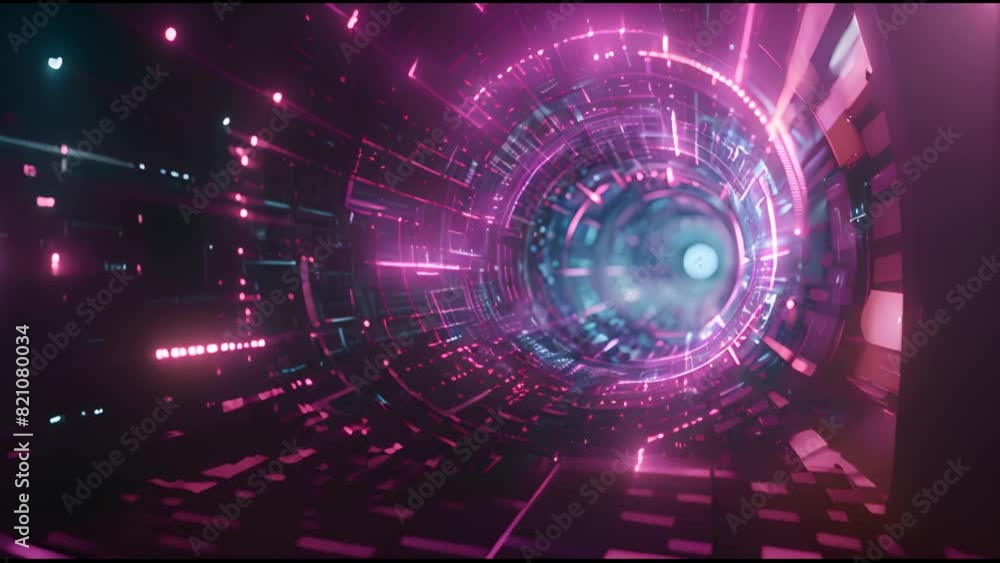 HUD viewfinder interference. Holographic VHS noise background in a ...