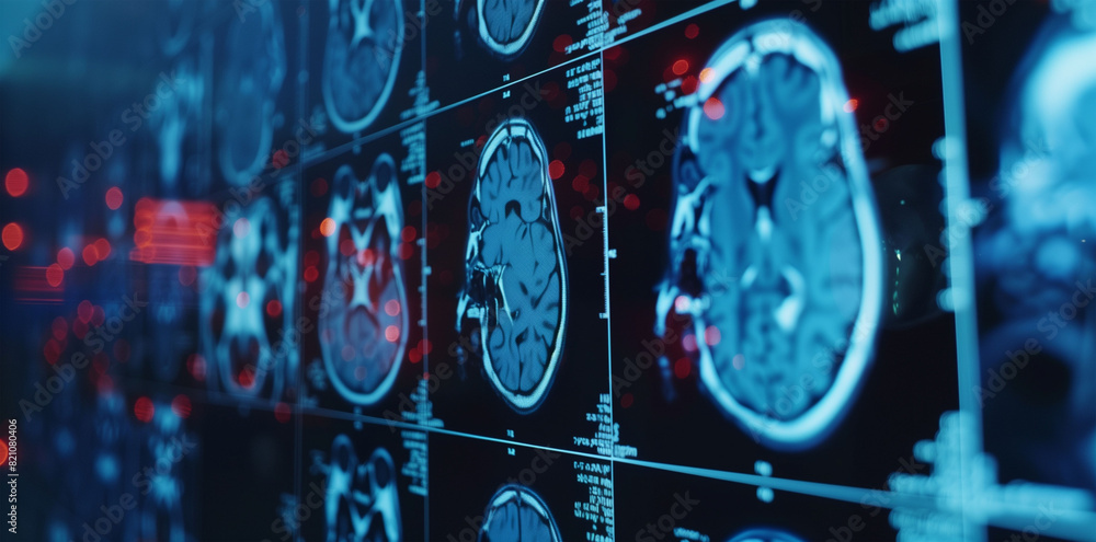 AI-powered diagnostic system visualizing complex medical imaging and ...