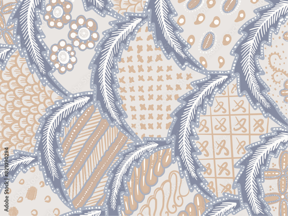 Batik vector patterns from Indonesia are usually used for backgrounds ...