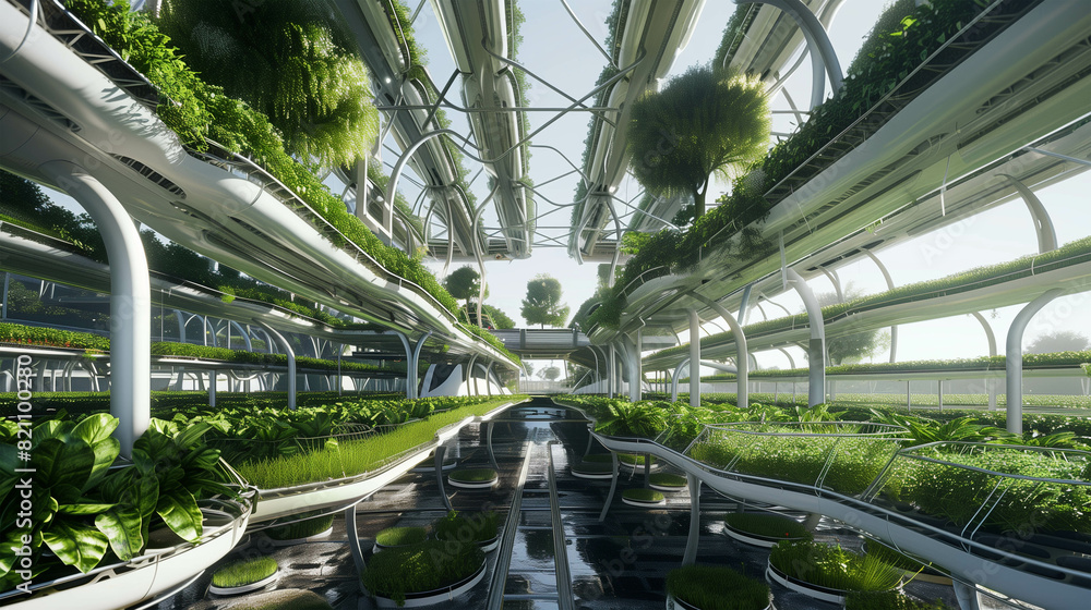 Revolution in agriculture, high-tech farming methods like vertical ...