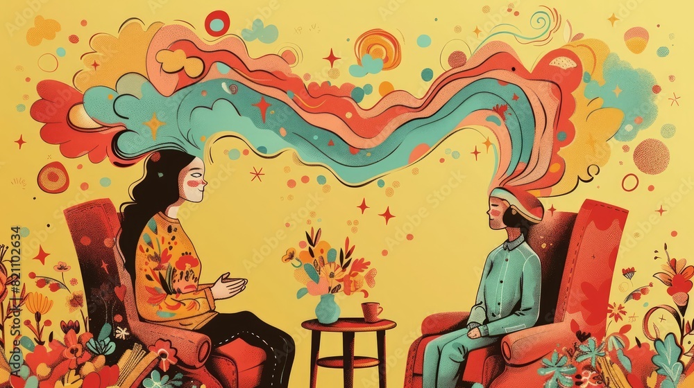 Childbirth education flat design side view theme preparation cartoon ...