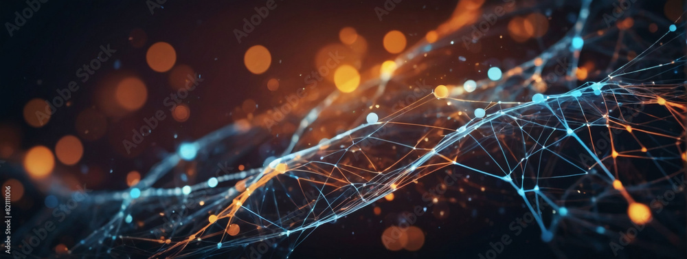 Streamlined network design for modern tech presentations Stock ...