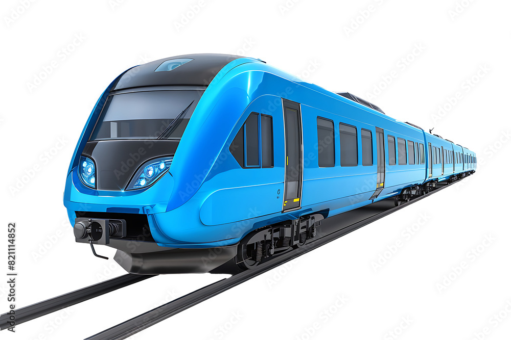 Blue modern train on transparent background PNG Stock 写真 | Adobe Stock