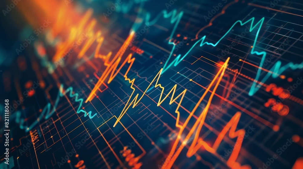 A heart monitor showing spikes during proof of work validation, top ...