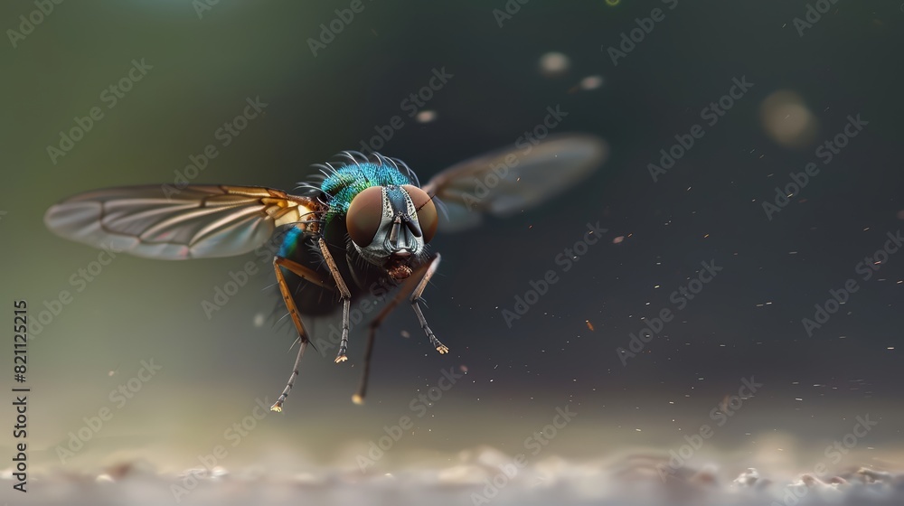 Fly Buzzing in Mid-Air with Rapid Direction Changes and Wide-Field ...