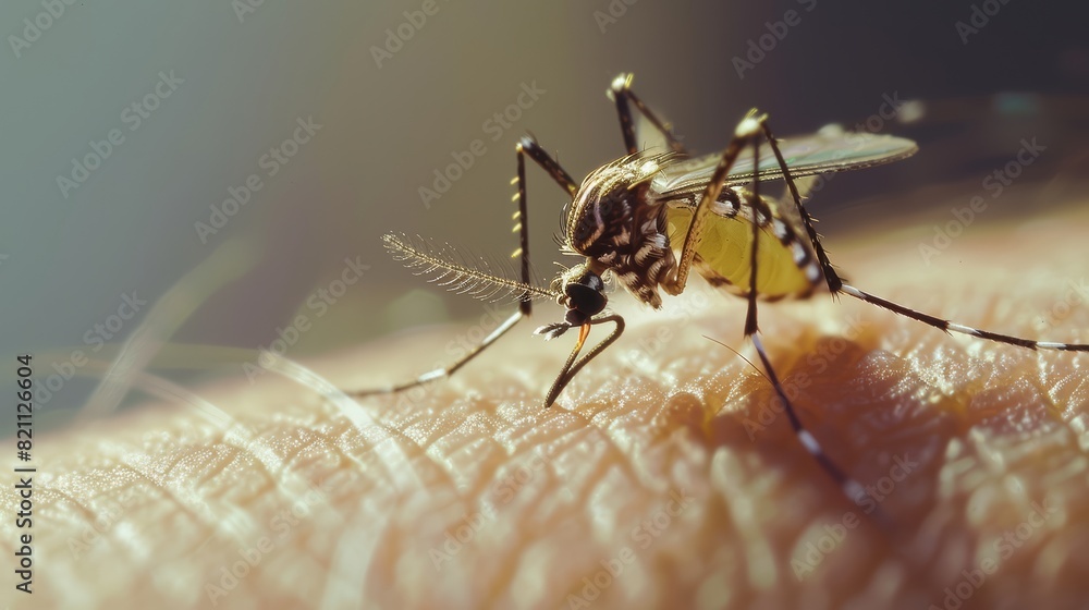 Close-up of a Mosquito with Detailed Description of Its Anatomy and ...