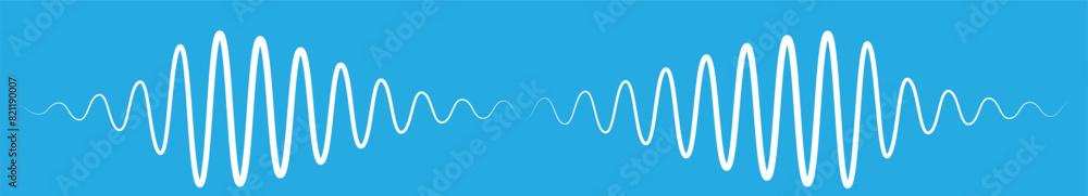 sound icon set. digital recorder voice audio wave vector symbol ...