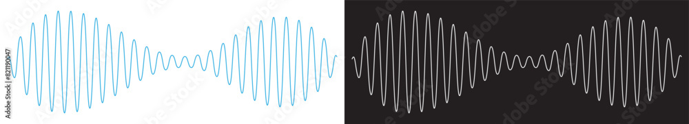 sound icon set. digital recorder voice audio wave vector symbol ...