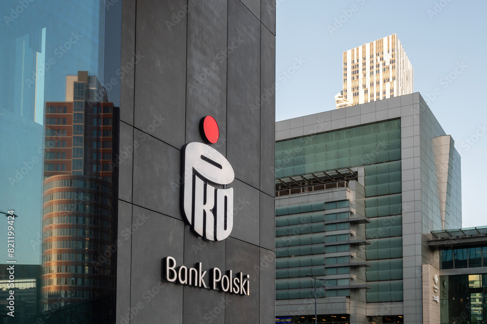 Warsaw, Poland - May 16, 2024: PKO Bank Polski (Powszechna Kasa ...