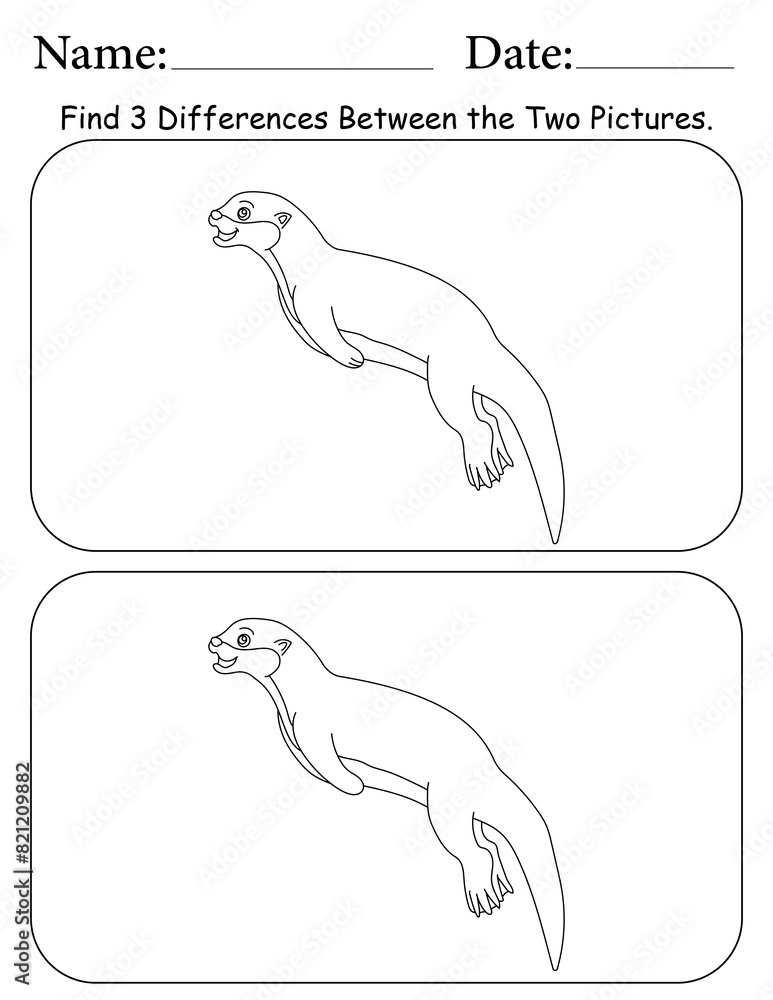 Otter Puzzle. Printable Activity Page for Kids. Educational Resources ...