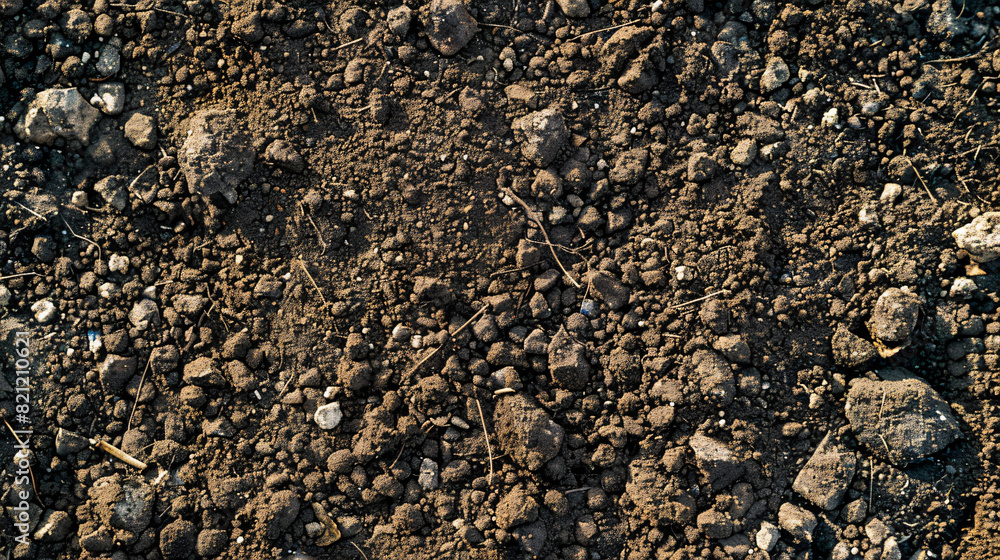 A high-resolution photograph of silty soil seen from a top-down ...