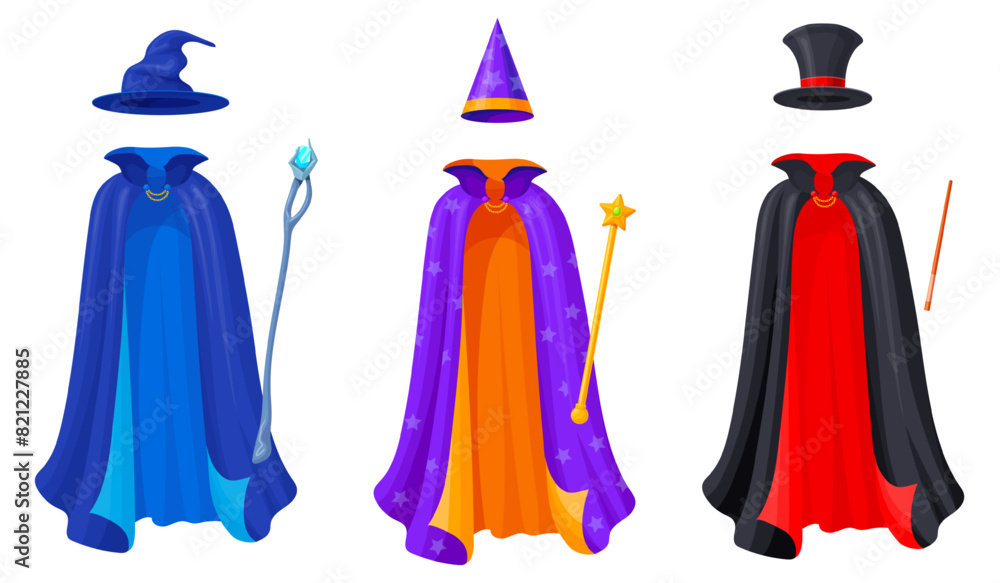 Magician cloak. Carnival costumes clothing, magic mantle wizard mantle ...