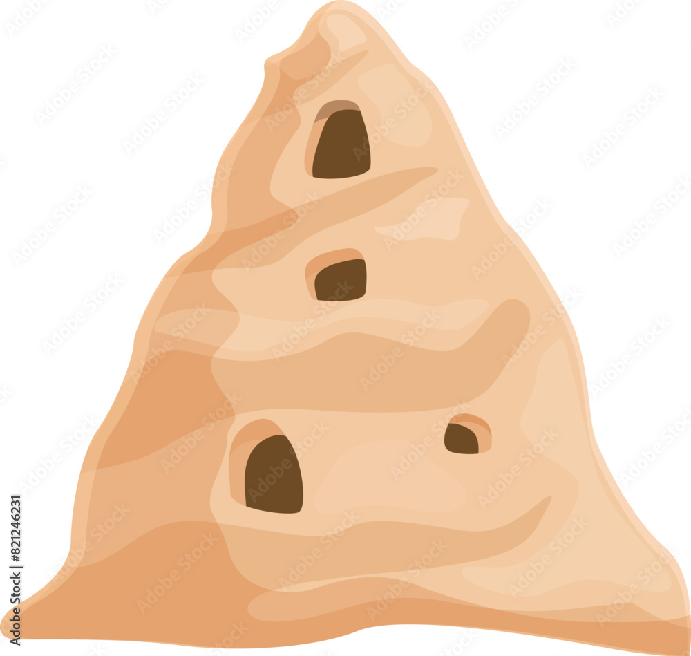 Simple and charming vector graphic of a sandy ant hill with multiple ...