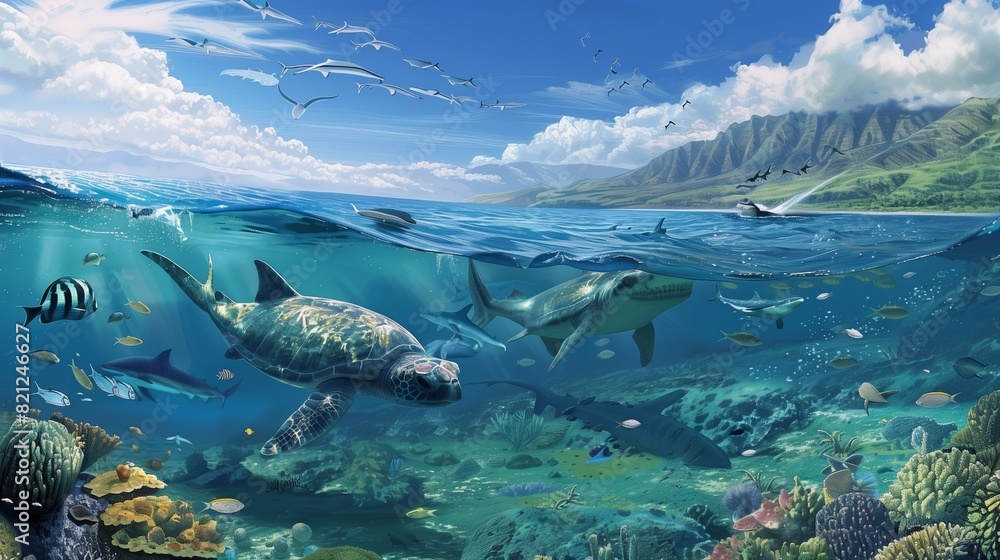 Foto de A marine conservation area with a variety of protected species ...