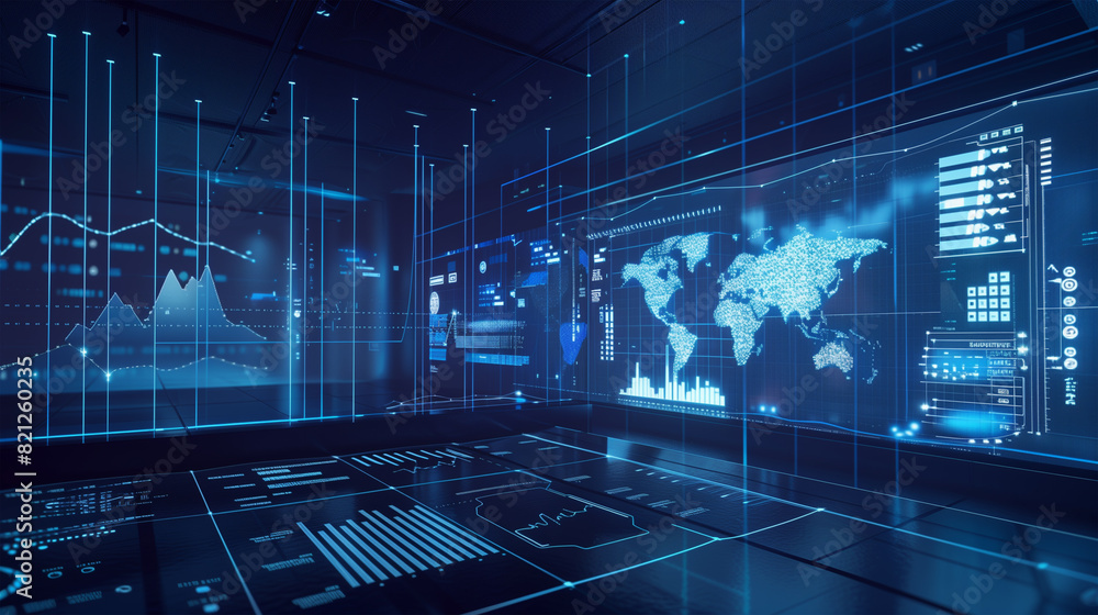Virtual reality environment representing a complex scientific data ...