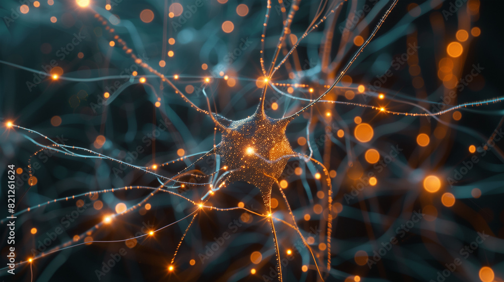 Artificial neural network visualized as a complex web of glowing ... Artificial neural network visualized as a complex web of glowing ...