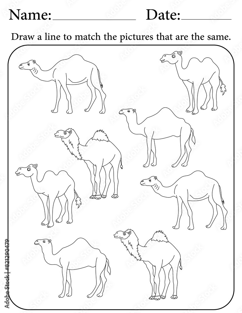 Camel Puzzle. Printable Activity Page for Kids. Educational Resources ...