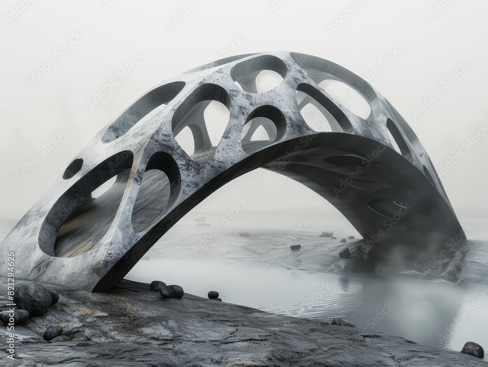 Dynamic supportive bridge design concepts, generated with ai Stock ...