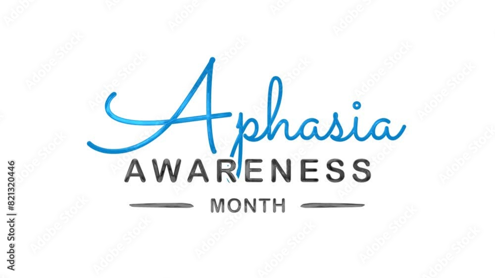 National Aphasia Awareness Month Text Animation. Great for Aphasia ...