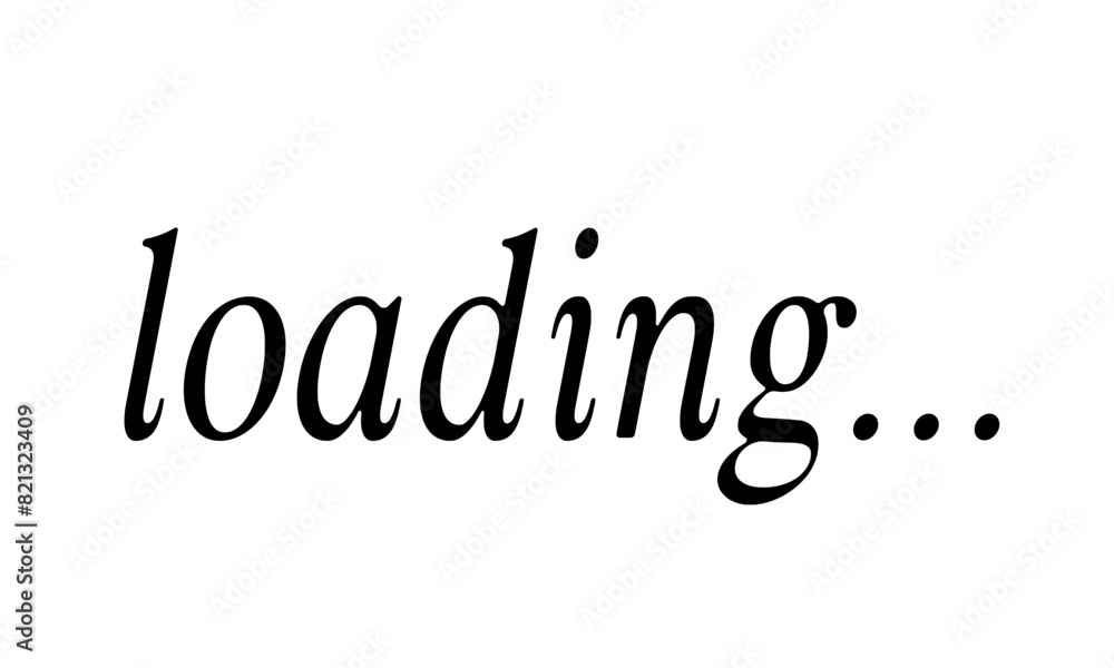 LOADING - Text illustration isolated on transparent background Stock ...
