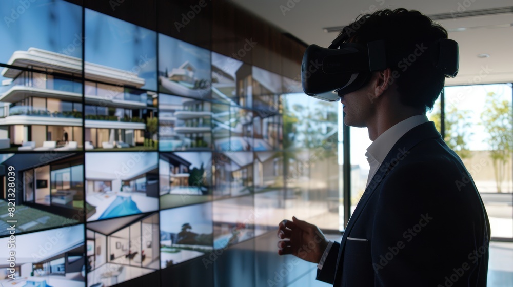 Virtual Reality Luxury Real Estate Tour: Modern Office Setting for High ...