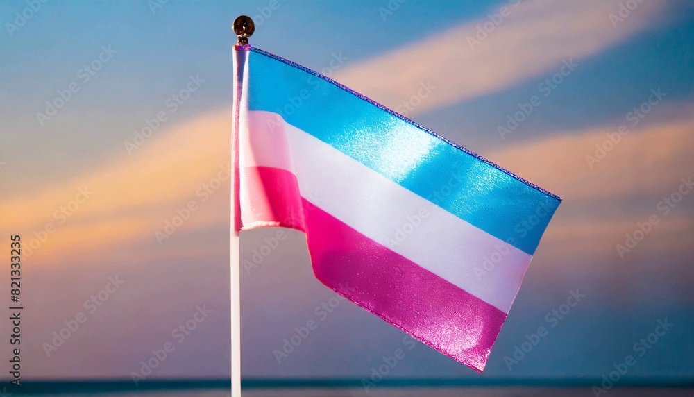 raised, shiny transgender flag with bright colors, graphic, background ...